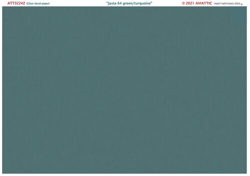Aviattic ATT32242 Jasta 64 Green / Turquoise - paint on linen (clear decal paper)