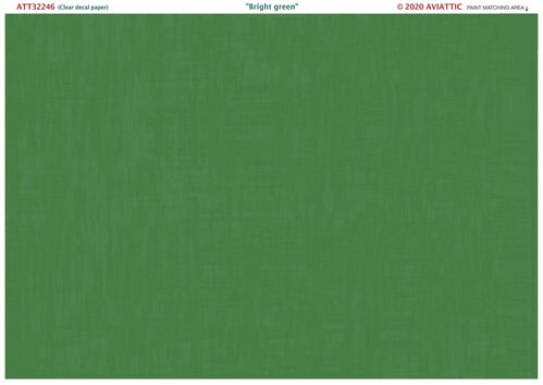 Aviattic ATT32246 Bright Green - paint on linen (clear decal paper)