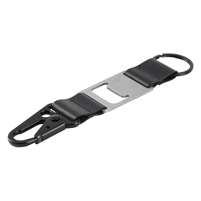 BELT, privezak za ključeve sa otvaračem za flaše i karabinjerom, crni