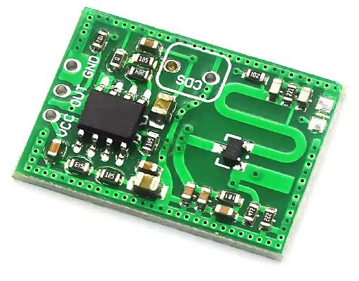 Mikrotalasni senzor pokreta RCWL-0515, 2.7 GHz, domet 12 m, 4–18 V, izlaz 3.3 V