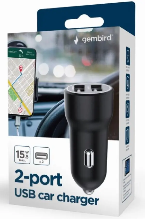 Gembird USB Auto punjač TA-UC-2A15-CAR-01
