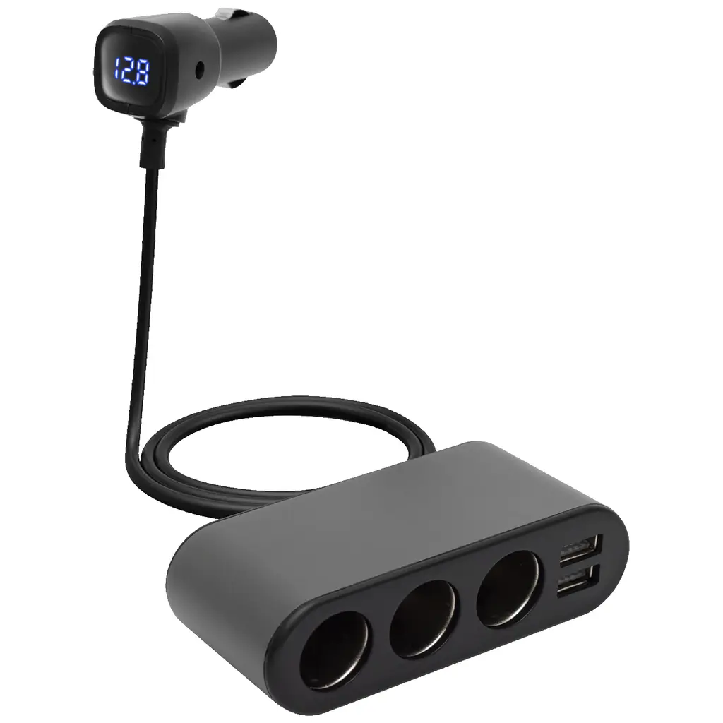 SAL Auto razvodnik sa USB punjačem SAU80W, 3 x 12-24 V, 2 x USB, crni