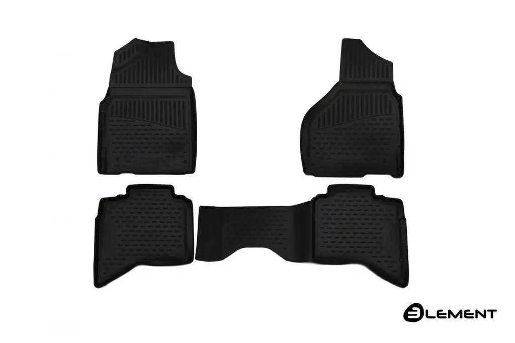 Element Tipske 3D gumene patosnice Dodge Ram 1500/2500/3500 (2012-2018) Quad cab (USA), 4 komada, Crne