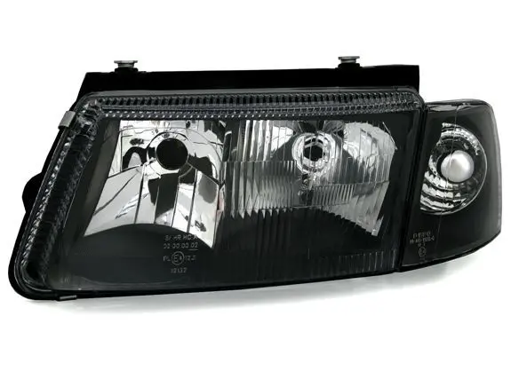 OEM Kristalni Clear Glass farovi VW Passat B5 (1997-2000), Crni
