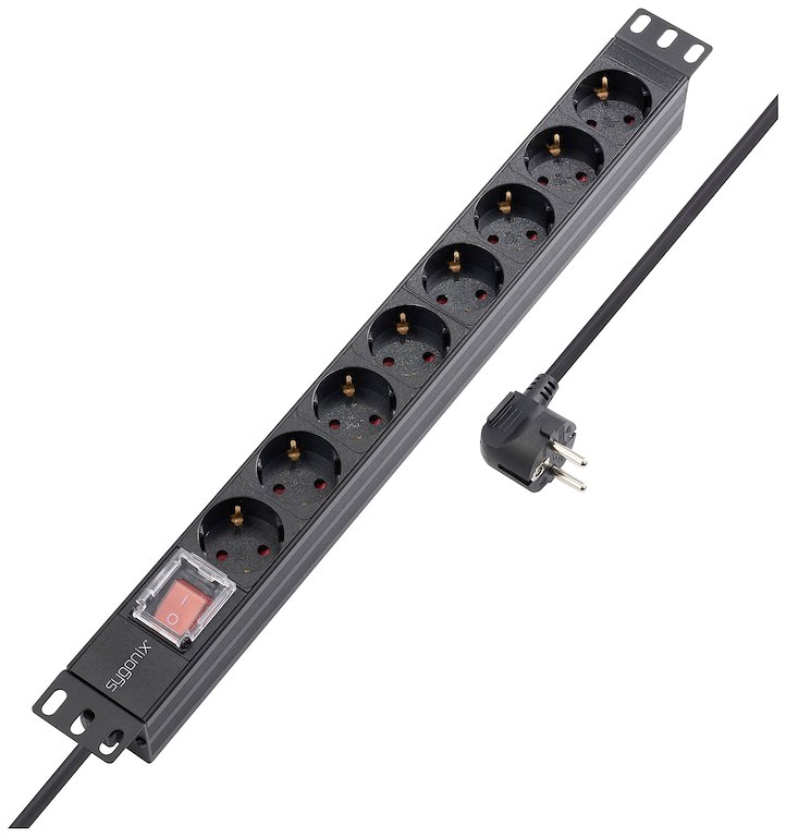 Sygonix SY-5799002 razvodna letva 19″ 8x utičnica 230 V/AC