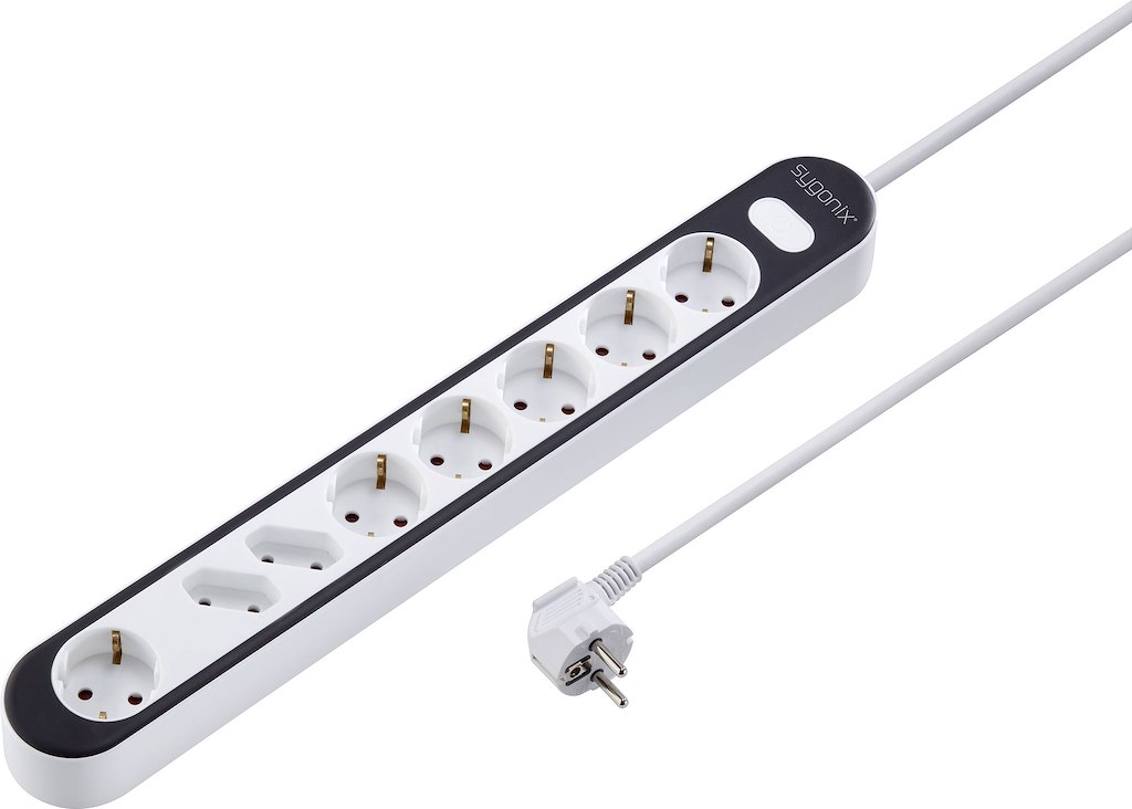 Sygonix SY-4538274 razvodna letva sa prekidačem 8x utičnica 250 V/AC