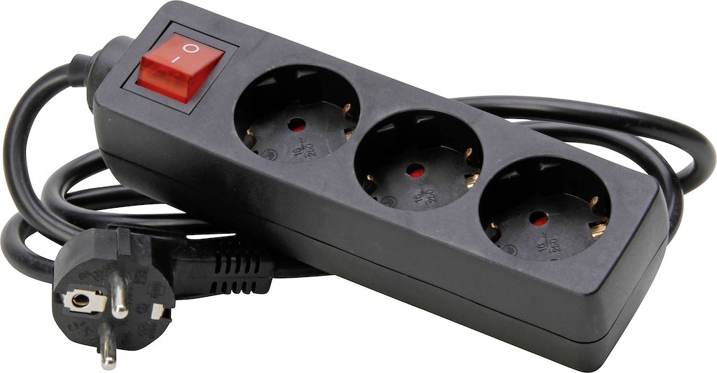 Kopp 129715009 razvodna letva sa prekidačem 3x utičnica 230 V
