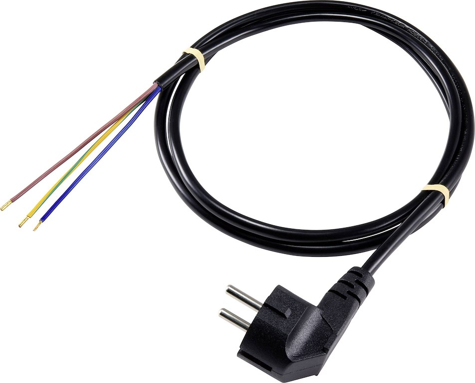 Sygonix SY-5043474 napojni priključni kabl 3,00 m 230 V crna