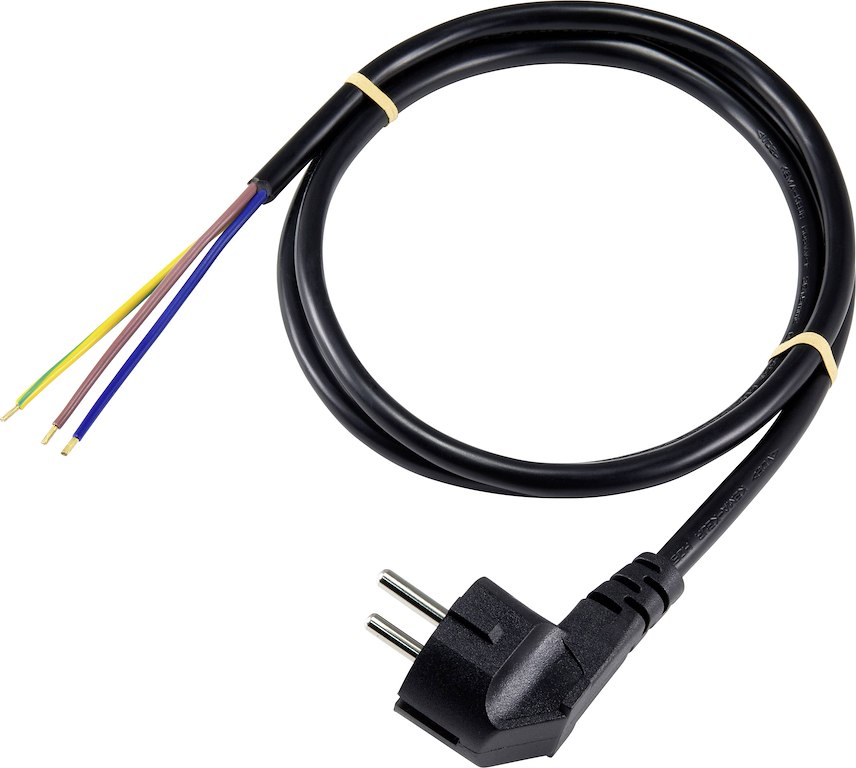 Sygonix SY-5043472 napojni priključni kabl 1,50 m 230 V crna