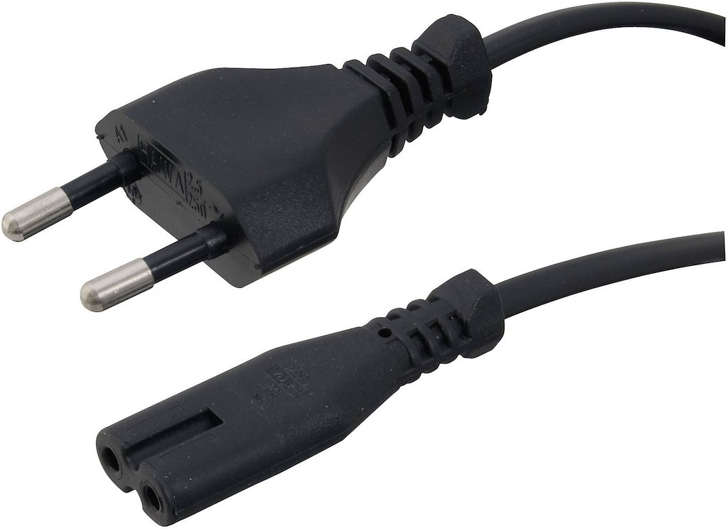 napojni priključni kabl 1,80 m 230 V crna