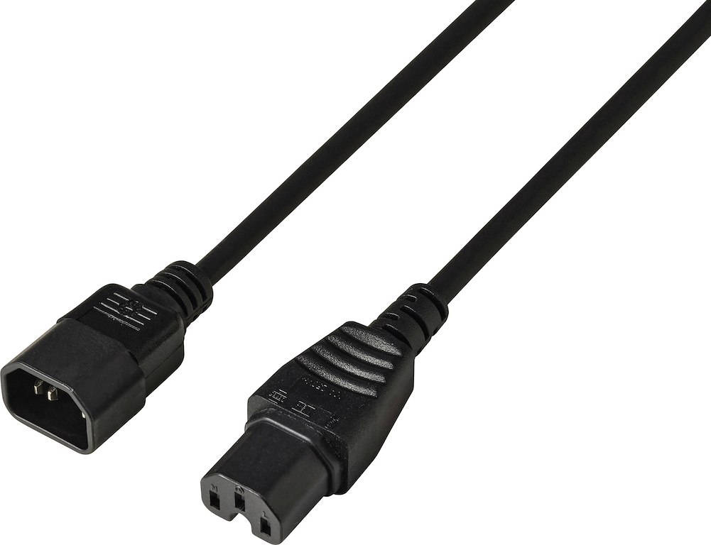 Sygonix SY-7154356 napojni priključni kabl 1,80 m 250 V/AC crna