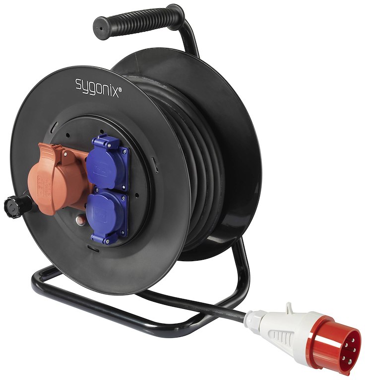 Sygonix SY-5806894 kablovski doboš 25 m crna plastika, čelik
