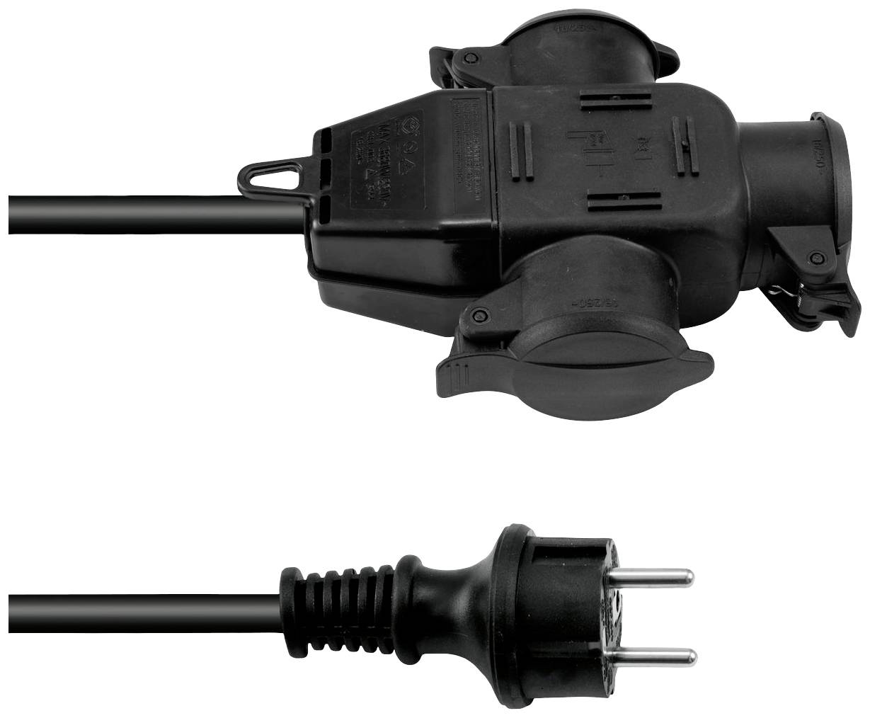 Eurolite H07RN-F strujni produžni kabl 3 m crna produžetak 2890493