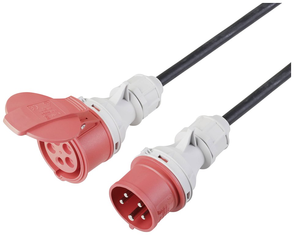 Sygonix SY-5245022 strujni produžni kabl 25 m crna CEE spojnica 16 A 5-polna