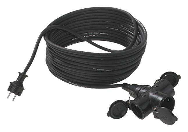 Bachmann H05VV-F strujni produžni kabl 5,00 m crna sigurnosni muški konektor 1838578