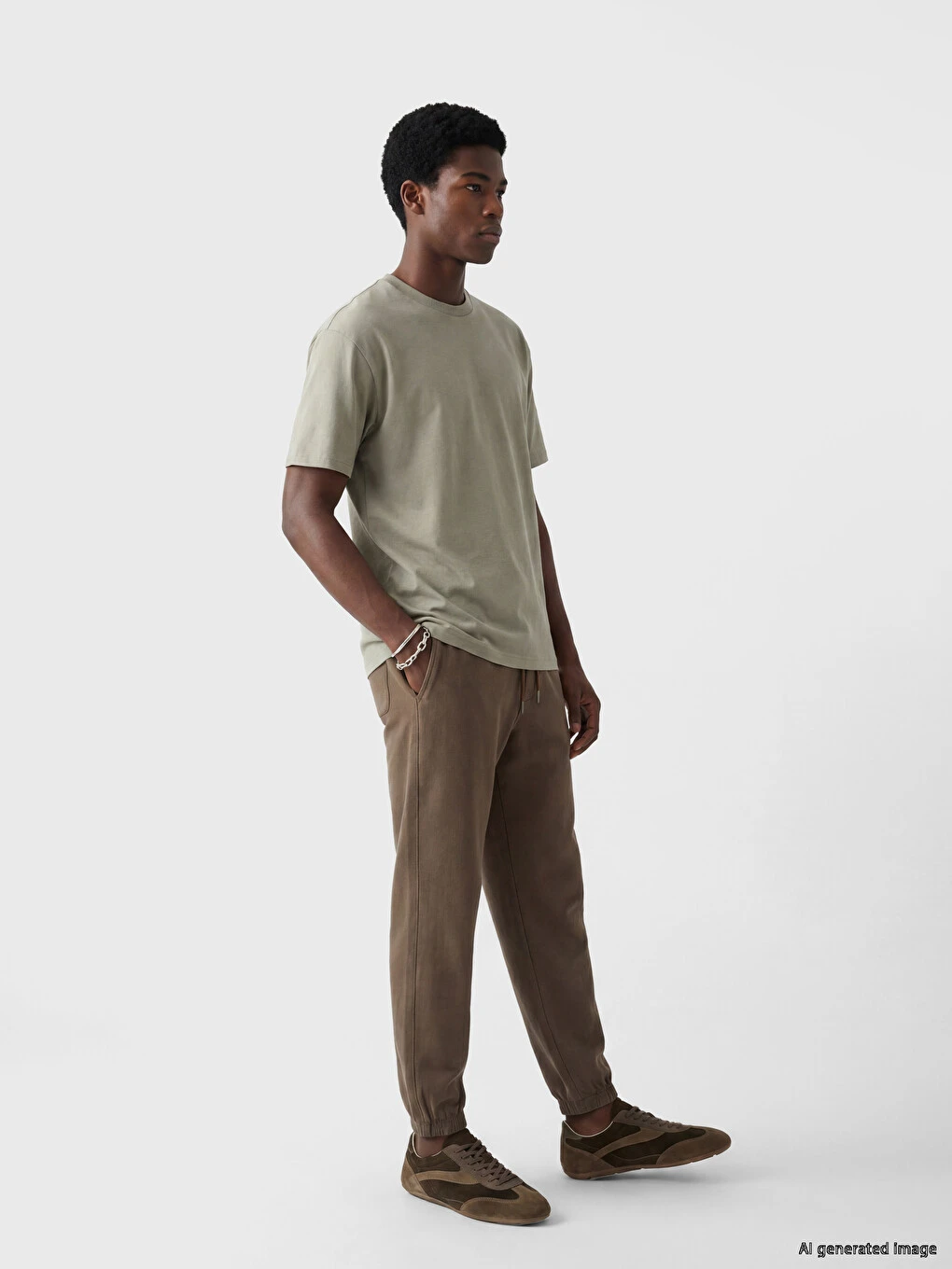 XSIDE Regular Fit Muške Jogger Pantalone Od Gabardina