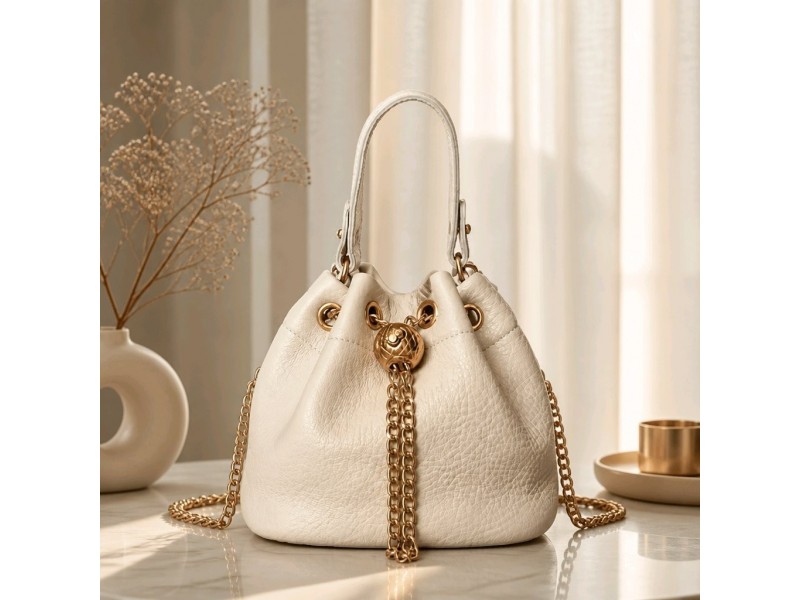 Bela torba -koža mala vreća