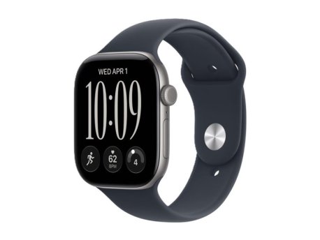 APPLE Watch Series 12 GPS 46mm Space Grey Aluminium Case with Navy Blue Sport Band - S/M (MJEH4WF/A)