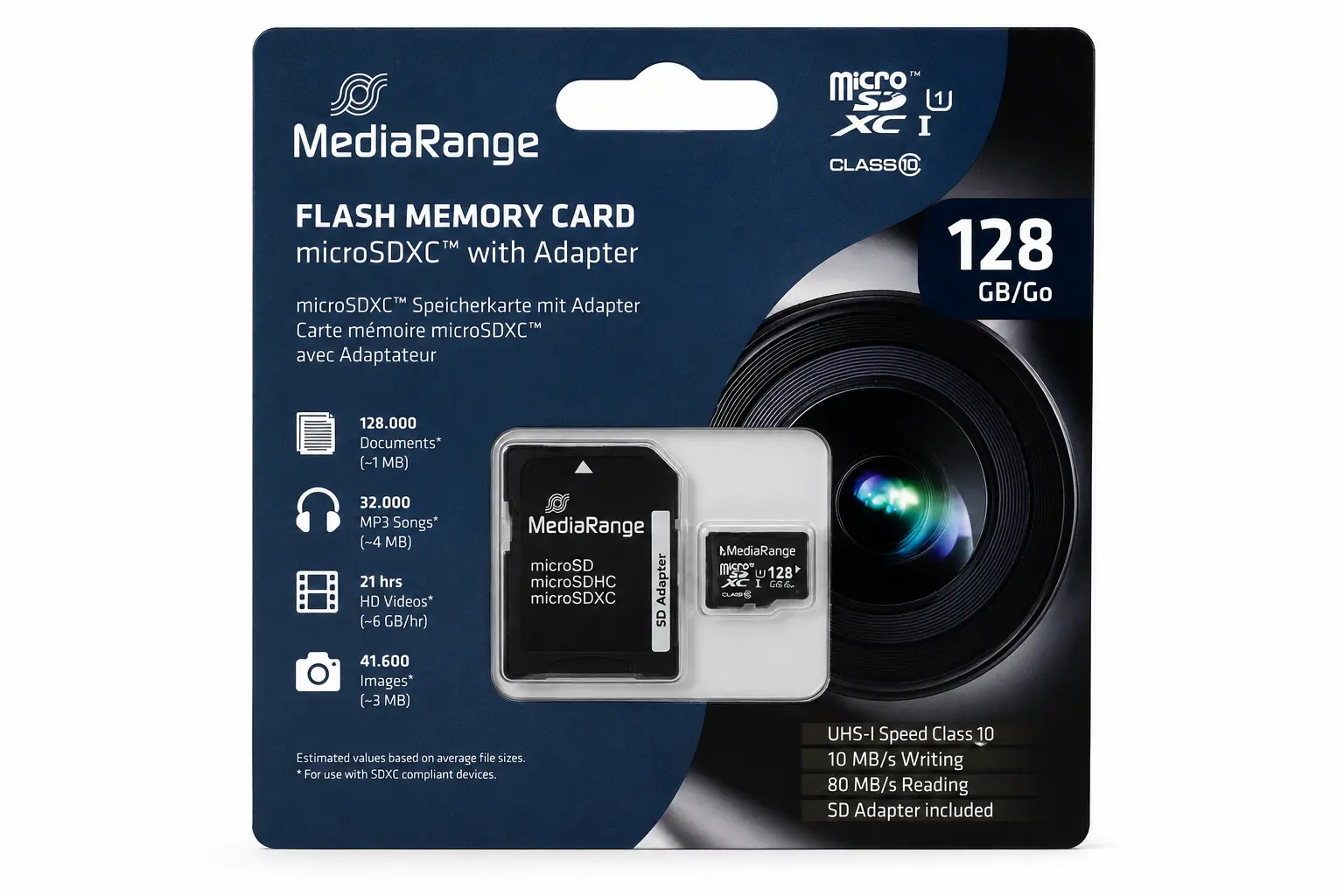MediaRange microSDXC 128GB memorijska kartica