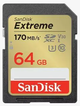 SANDISK Memoriјska kartica SD kartica 64gb ektreme class10 170mb/s uhs-i, u3, v30