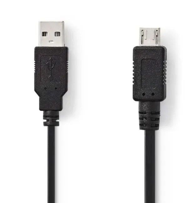 Nedis Micro USB kabl 2.0 CCGP60880BK20, 480Mbps, 2m, Okrugli