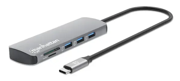Manhattan Docking station 9-u-1 USB-C, 1xHDMI/5xUSB/LAN/CR/PD 100W