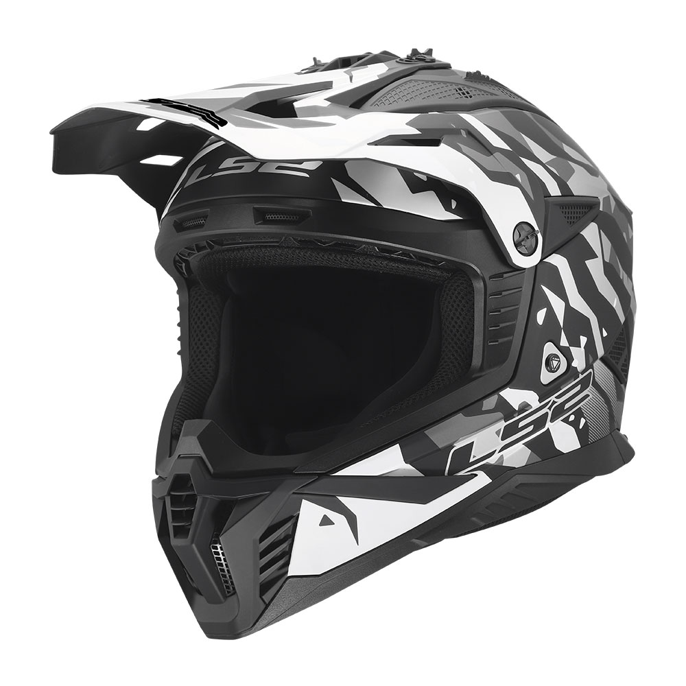 Kaciga LS2 Cross MX708 FAST II GROTESK crno siva