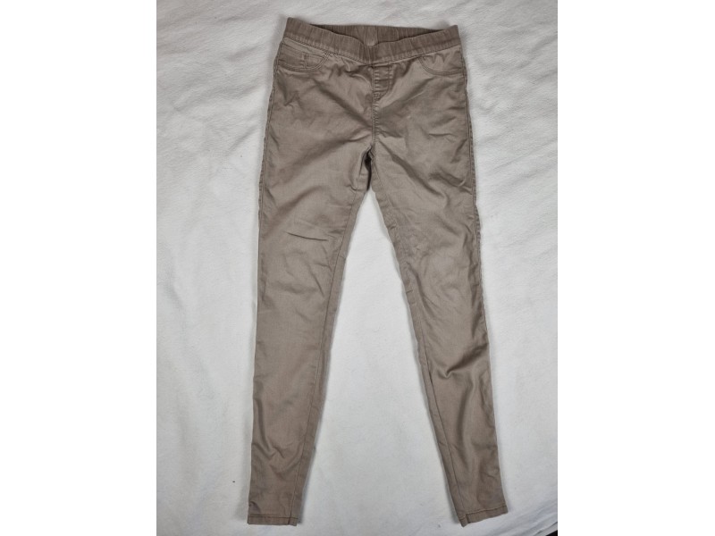 Krem pantalone helanke, skinny-RASPRODAJA