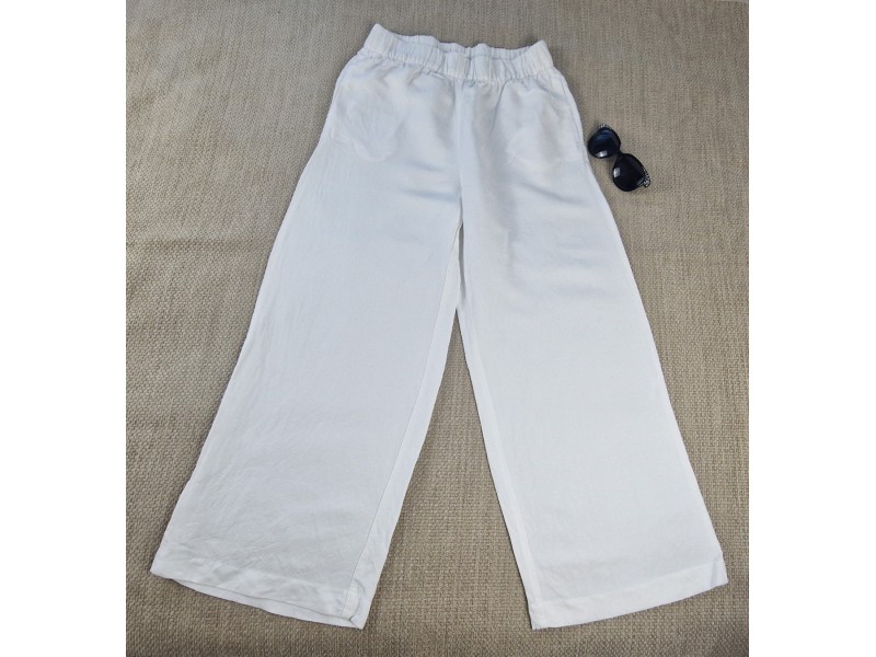 H&M siroke lanene pantalone sa dzepovima-RASPRODAJA