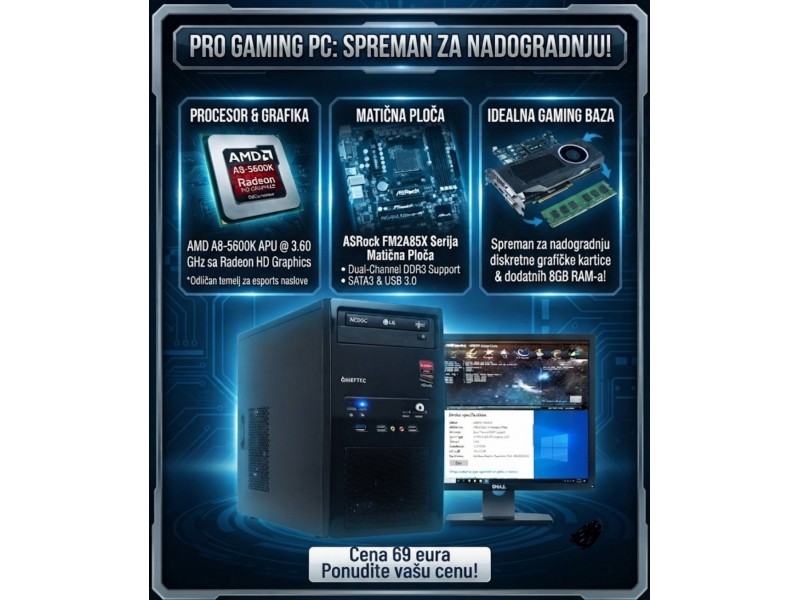 Računar AMD A8 4 Core ASRock Extreme4 FM2A85X Dell 17i