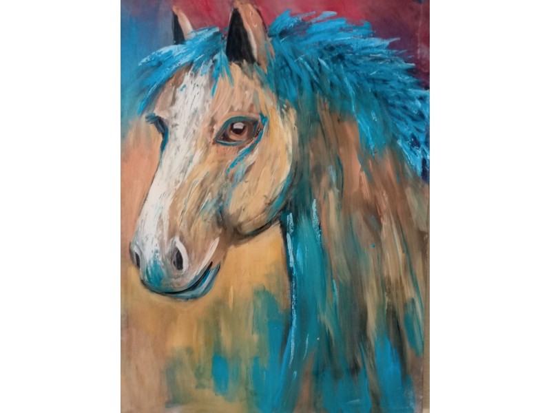 Rasprodaja Konj portret 70x50cm ulje na platnu