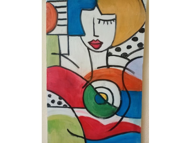 Apstrakcija 70x50cm ulje na platnu