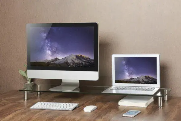 Gembird Postolje za monitor MS-TABLE-GL-01, kaljeno staklo, 1000x260x93mm