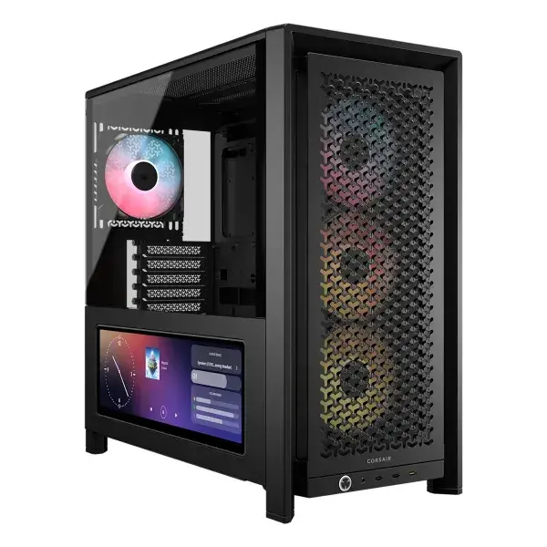 Corsair Mid Tower kućište FRAME 4000D LCD RS ARGB Premium, Bez napajanja, Crno, CC-9011326-WW