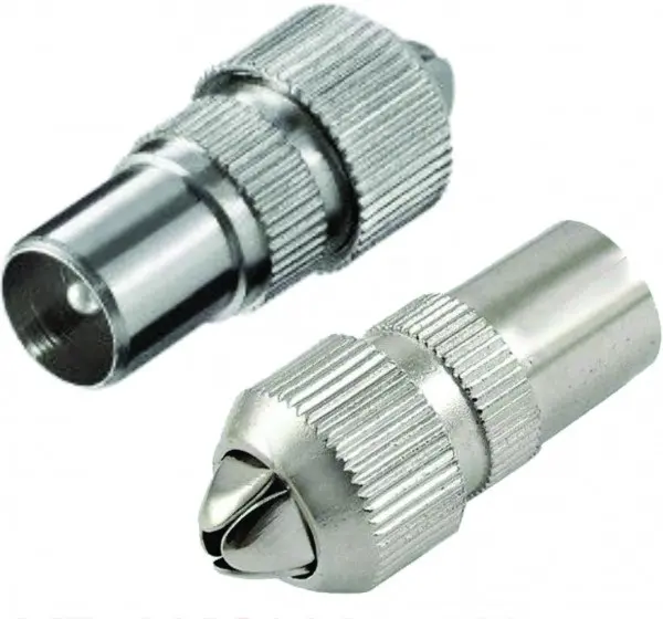 IEC Muški konektor CON-RFMA Zinc Alloy srebrni