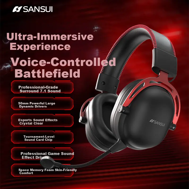 Shanshui Gaming Bluetooth slušalice DT15, Crne
