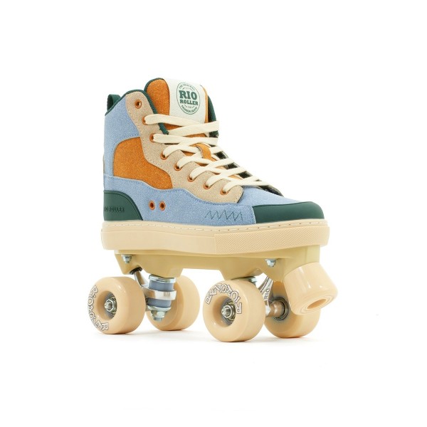 Rio Roller Beats Quad Skates - Blue/Tan Rolšue