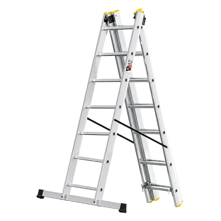 Aluminijumske trodelne merdevine 3x7 gazišta 150 kg