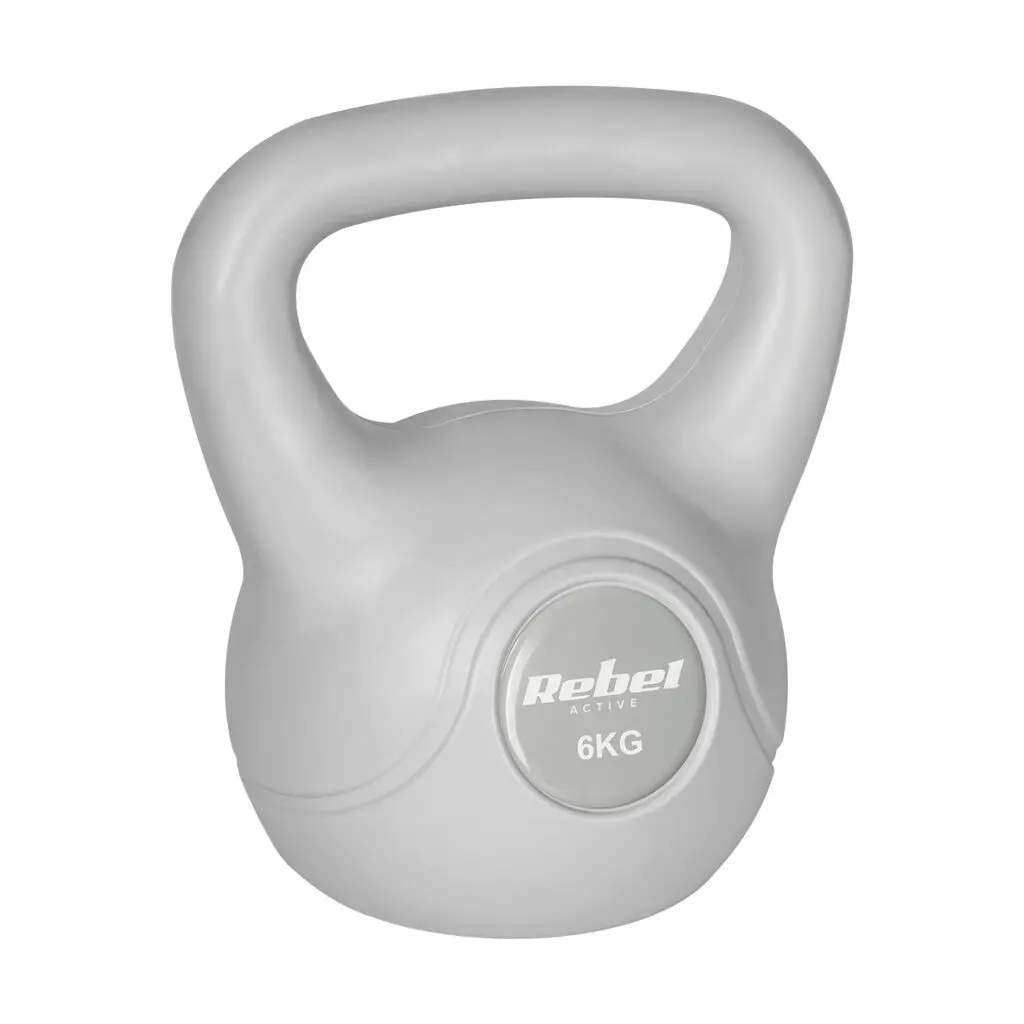 Rebel Active Bitumenski kettlebell teg RBA-2322G-06, 6 kg, Sivi