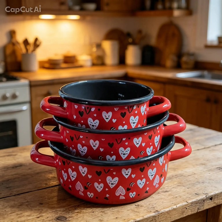 Set plitkih šerpi 12 cm 15 cm 17 cm 100236 Kosi