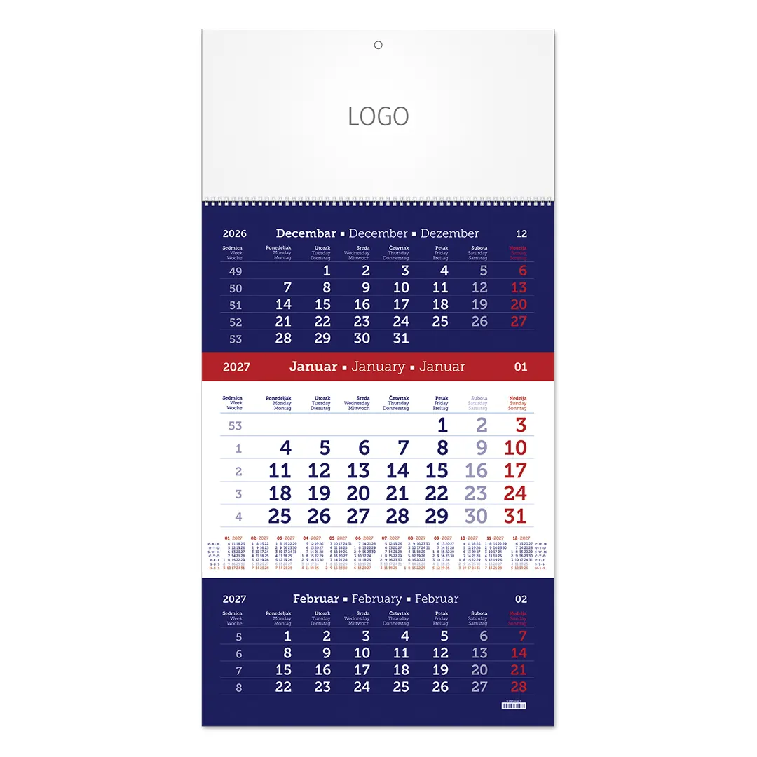 POSLOVNI 78
            Zidni kalendar: 12 listova, tromesečni, jednodelni