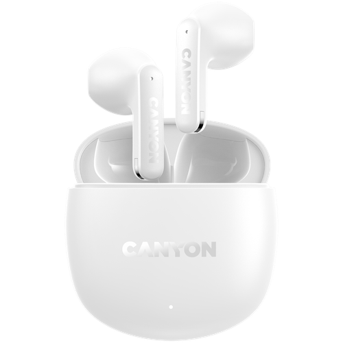CANYON OnGo 13 TWS bežične slušalice, semi-in-ear, Bluetooth 5.4, 30 h, bele
