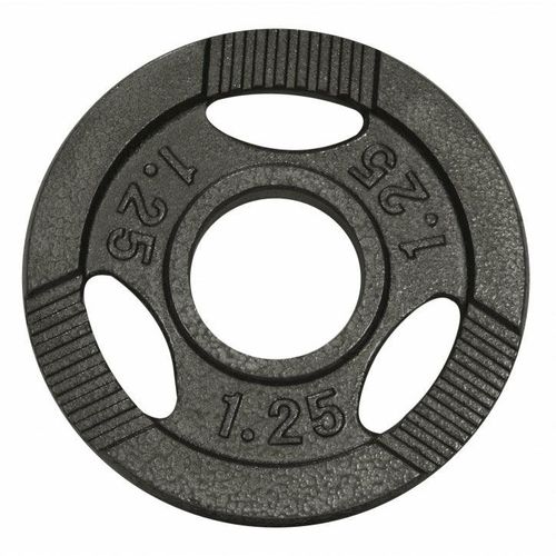 Gorilla Sports olimpijski liveni teg sa rukohvatima 1,25 kg, 50 mm, sivi