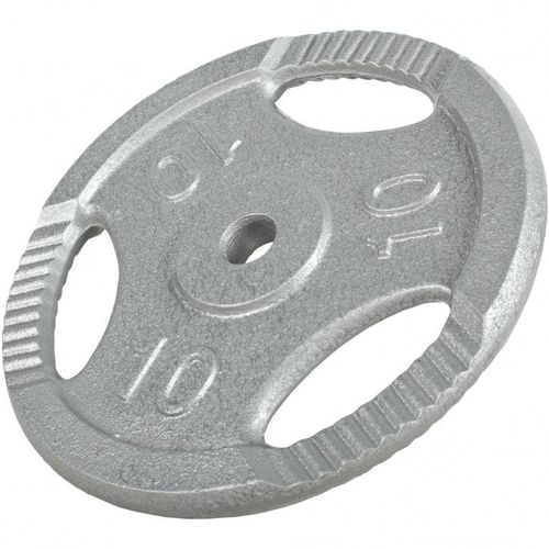 Gorilla Sports liveni teg sa rukohvatima 10 kg, 30/31 mm, sivi