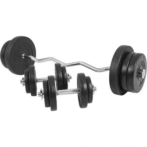 Gorilla Sports SZ curl set 70 kg, šipka 120 cm i 2 bučice 35 cm