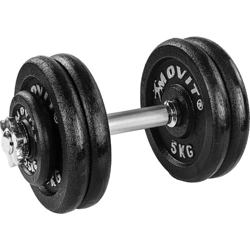MOVIT podesiva bučica 25 kg, ručka 35 cm, teg ploče 31 mm