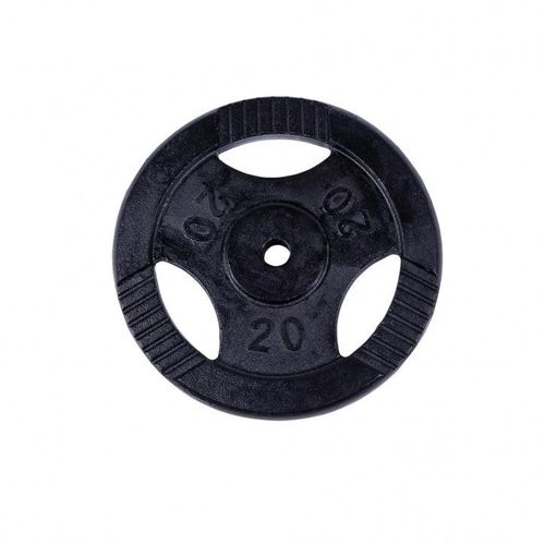 Gorilla Sports liveni teg sa rukohvatima 20 kg, 30/31 mm, crni