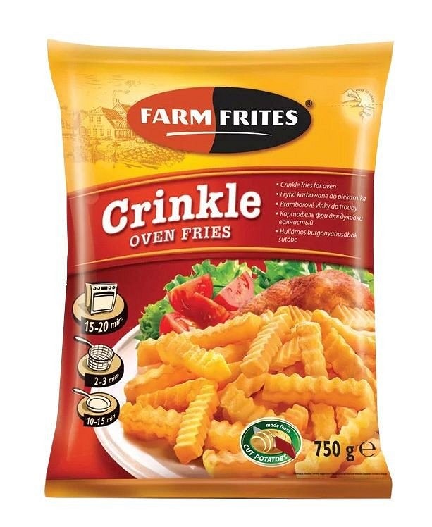 Farm Frites-Talasasti pomfrit-Crinckle oven fries 12mm 750g
