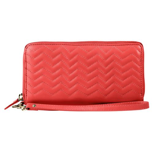 Novčanik ženski 2u1 od prave goveđe kože 21x11,1x3,7 cm bordo