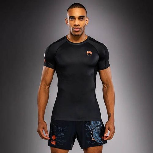 Venum Thunder Dragon Rashguard Kratki Rukav Crno/Sivi/Copper M